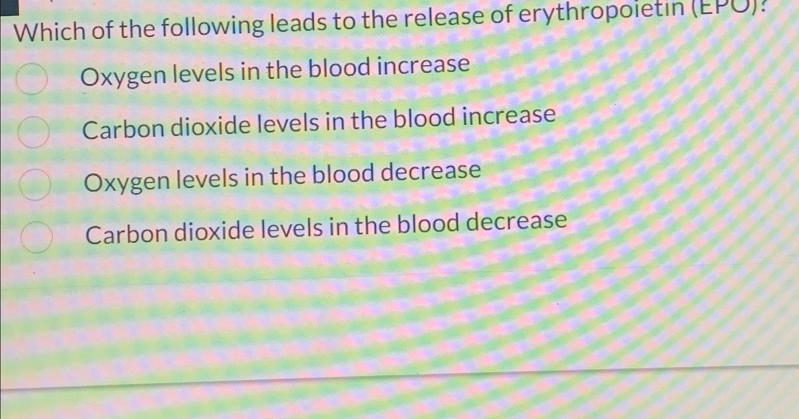 Solved Which of the following leads to the release of | Chegg.com