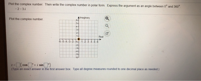 Solved Plot The Complex Number Then Write The Complex