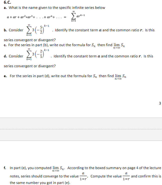 Solved 6.C. a. What is the name given to the specific | Chegg.com