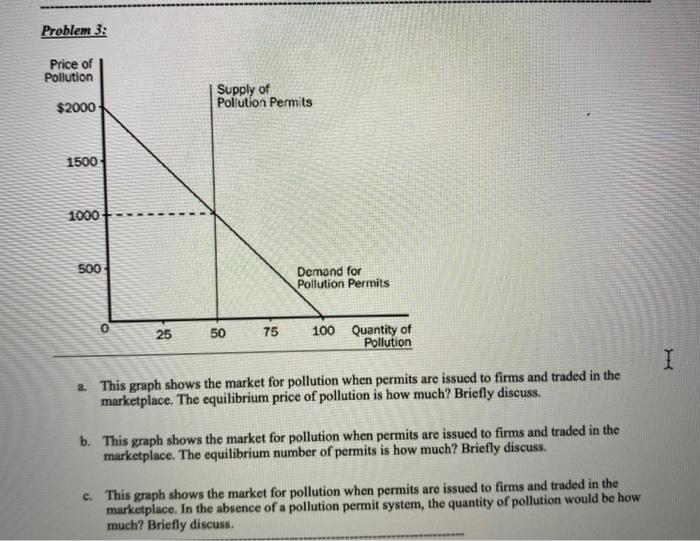 Solved Problem 3: Price of Pollution Supply of Pollution | Chegg.com