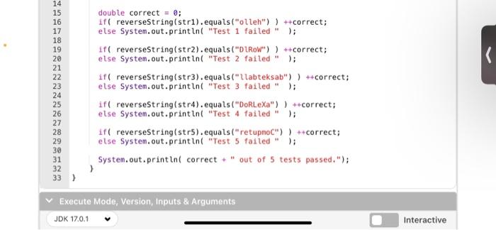 Solved Define a method named reverseString that receives a | Chegg.com