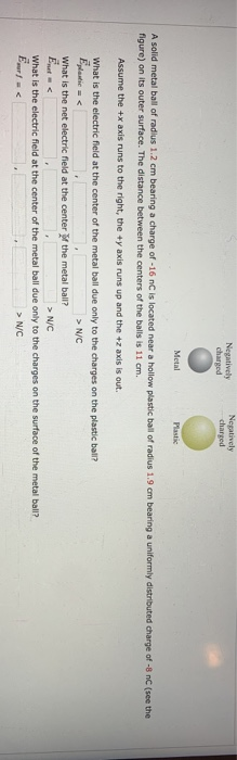 Solved Negatively charged Negatively charged Metal Pastic A | Chegg.com