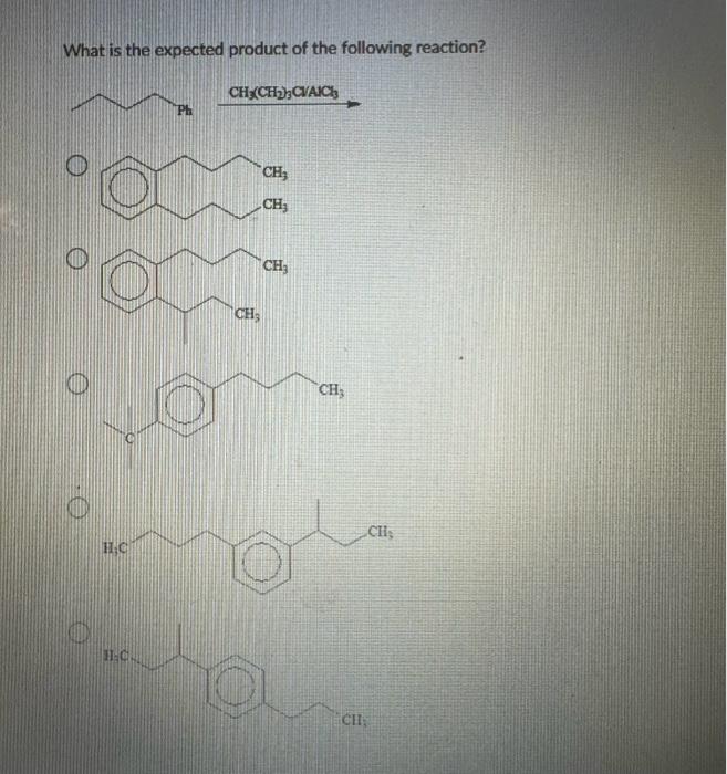 Solved What is the expected product of the following | Chegg.com
