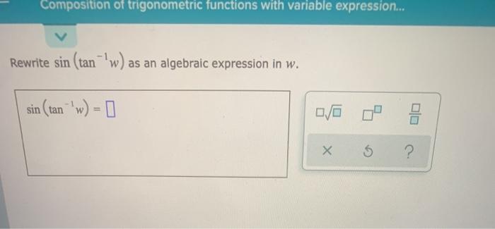 Solved Composition of trigonometric functions with variable | Chegg.com