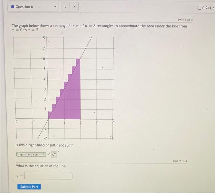 Solved Question 6 Part 1 of 4 The graph below shows a | Chegg.com