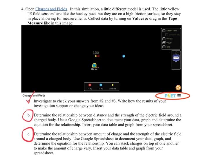 4. Open Charges and Fields. In this simulation, a | Chegg.com