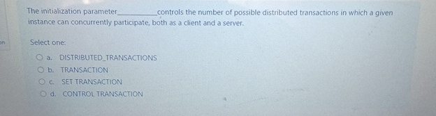Solved The initialization parameter. ﻿controls the number | Chegg.com