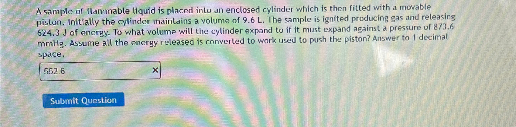 Solved A sample of flammable liquid is placed into an | Chegg.com