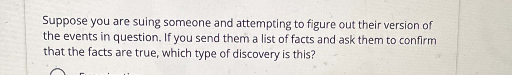 Solved Suppose you are suing someone and attempting to | Chegg.com