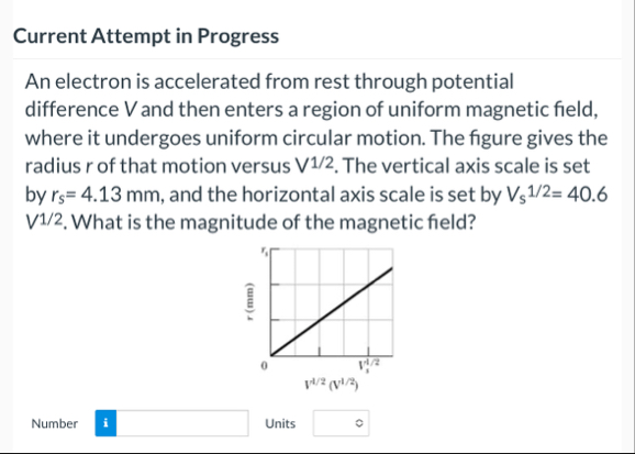 Solved Current Attempt in ProgressAn electron is accelerated | Chegg.com