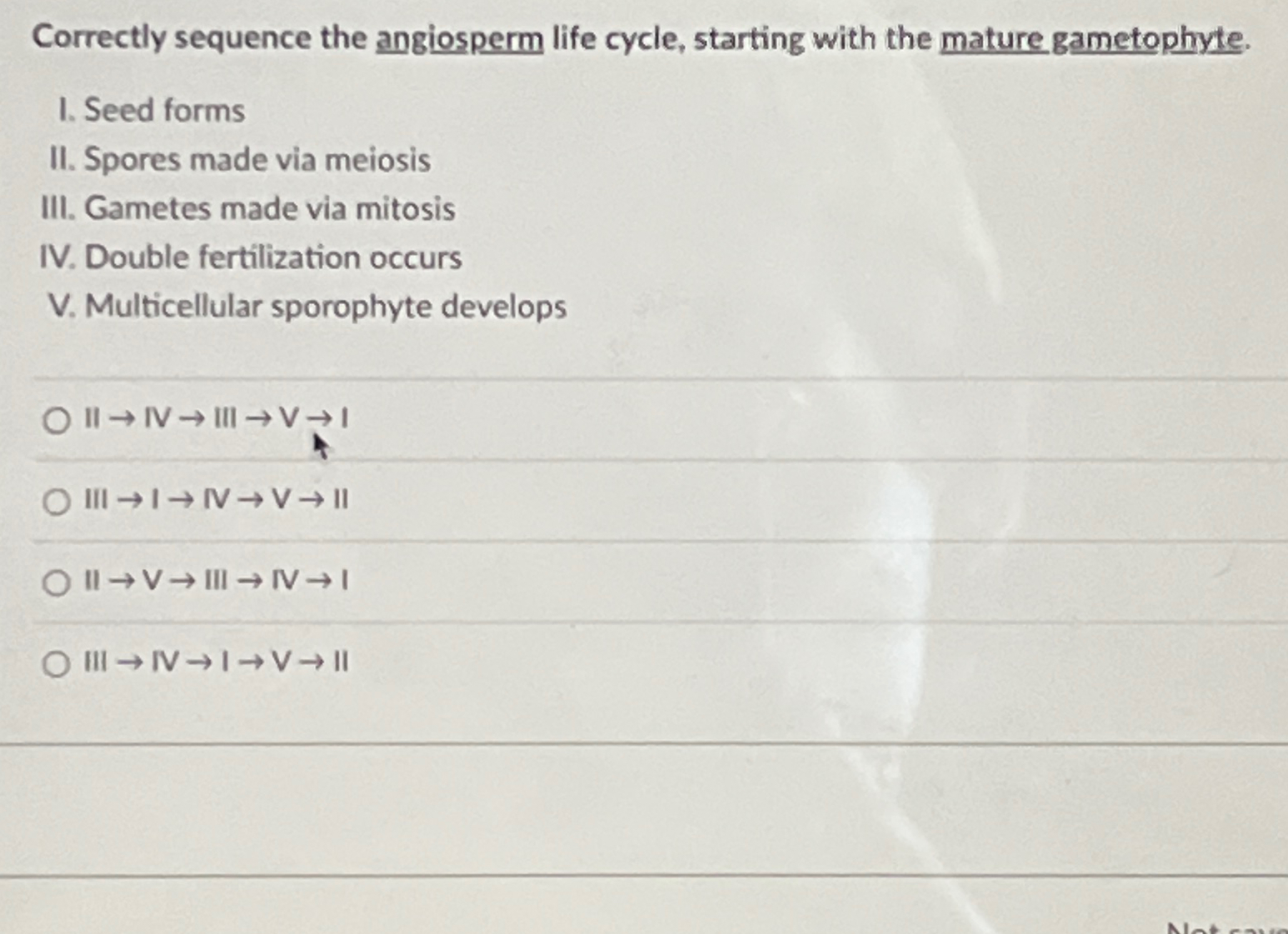 Solved Correctly sequence the angiosperm life cycle, | Chegg.com