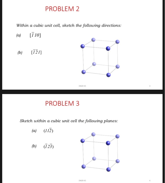 Solved PROBLEM 2 Within a cubic unit cell, sketch the | Chegg.com