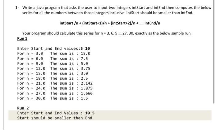 Solved 1- Write a java program that asks the user to input | Chegg.com