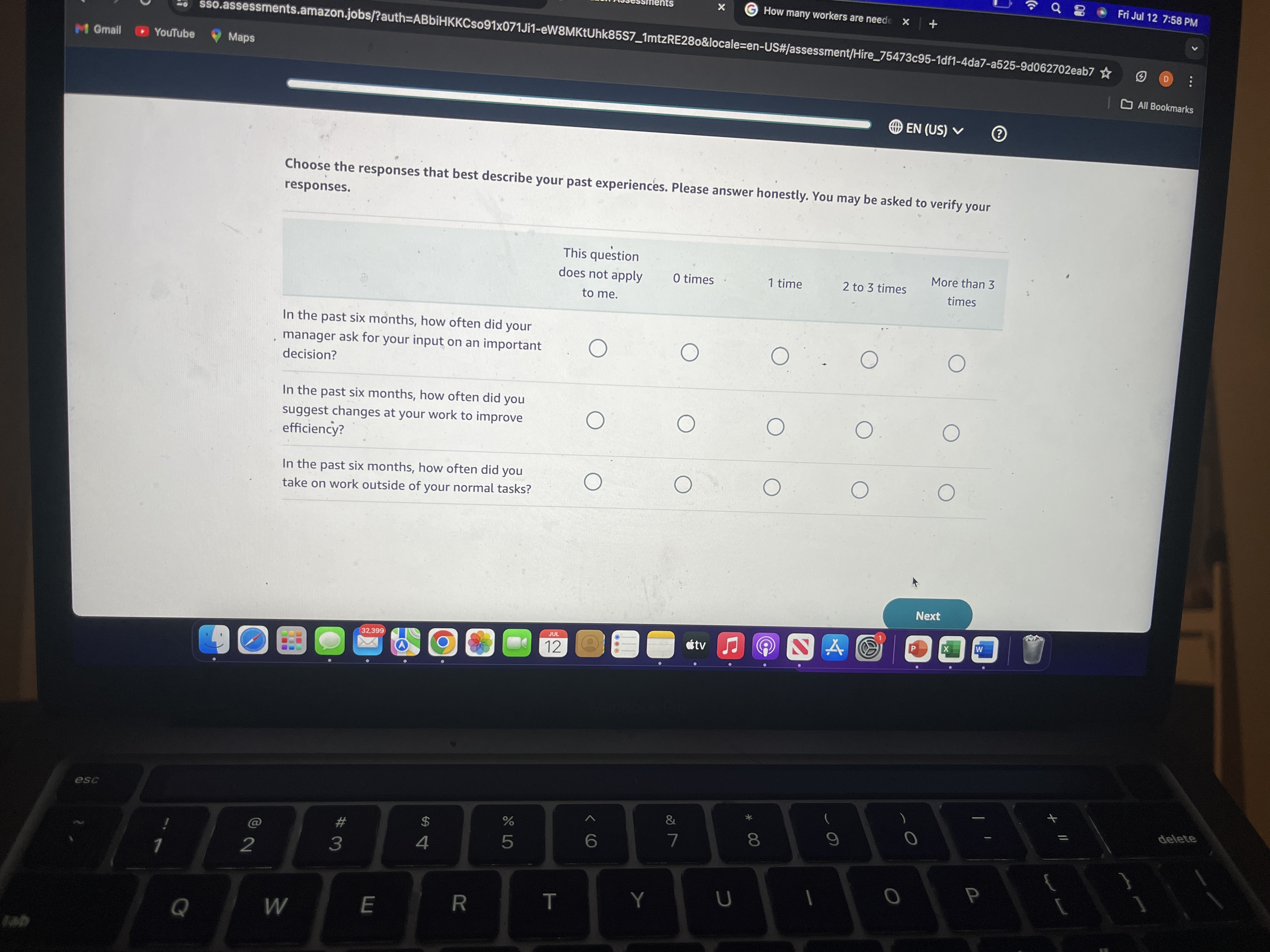 Solved Choose the responses that best describe your past | Chegg.com