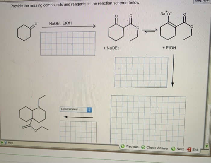 Solved Provide the missing compounds and reagents in the | Chegg.com