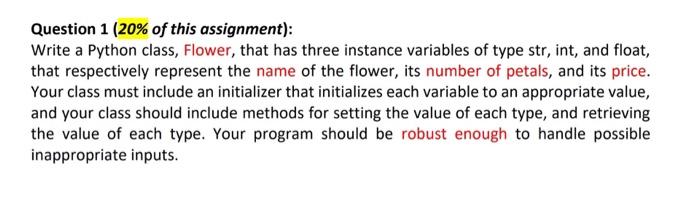Solved Question 1 ( 20% of this assignment): Write a Python | Chegg.com
