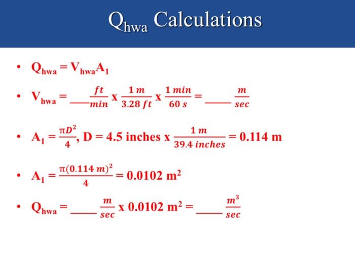 Fan Equations 1. V=[(2/ρ)ΔP]1/2 2. Qm=VA2 for orifice | Chegg.com