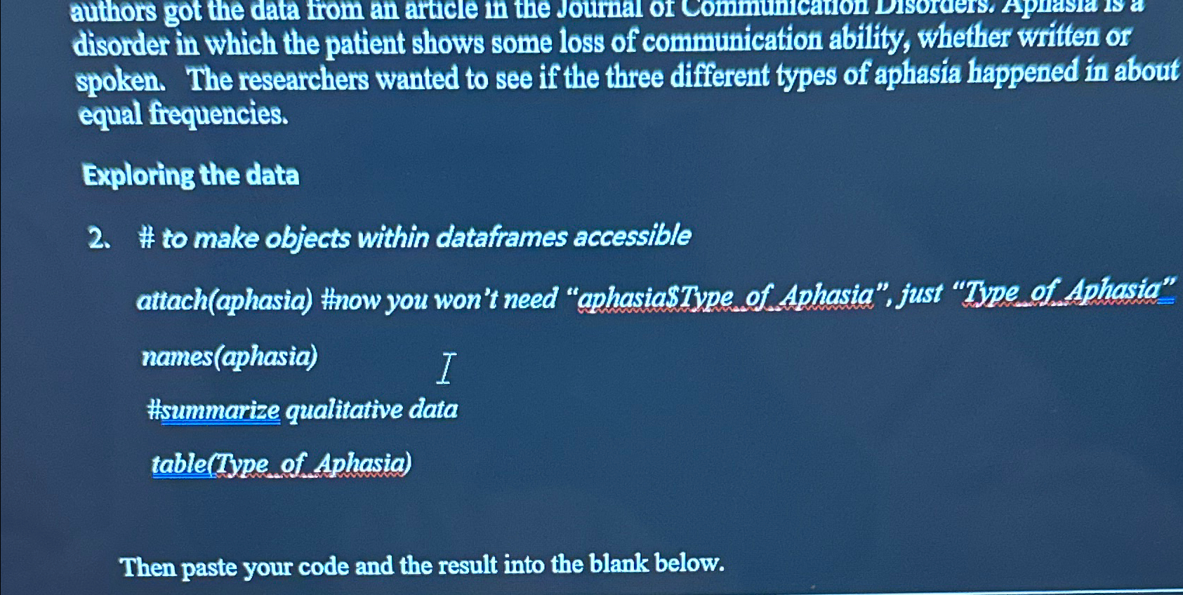 Solved authors got the data from an article in the Journal | Chegg.com