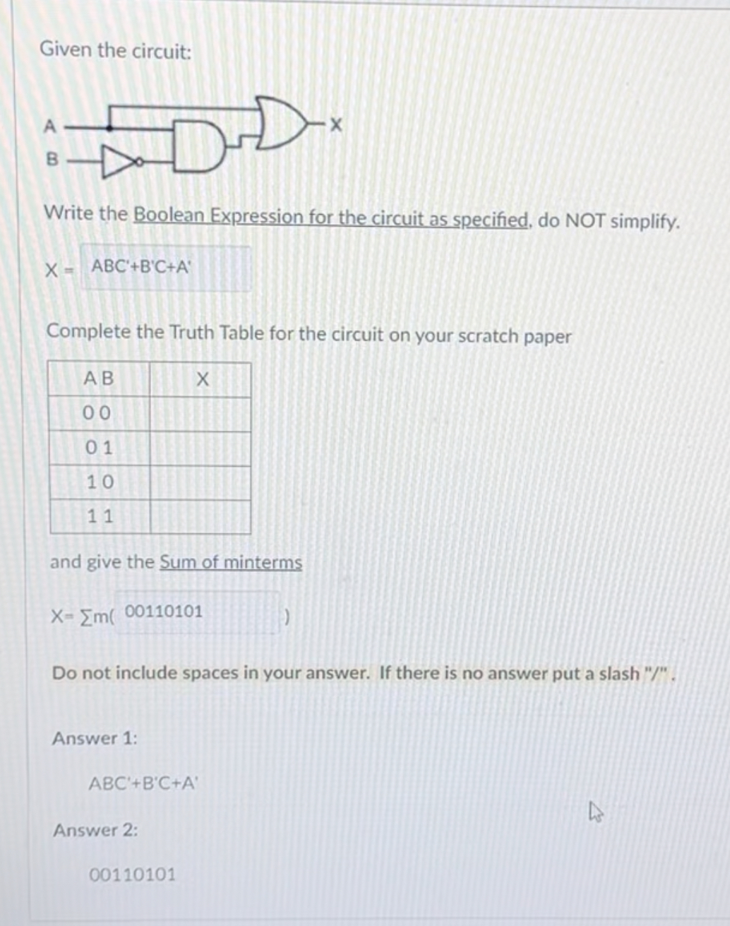 Solved Given the circuit:Write the Boolean Expression for | Chegg.com