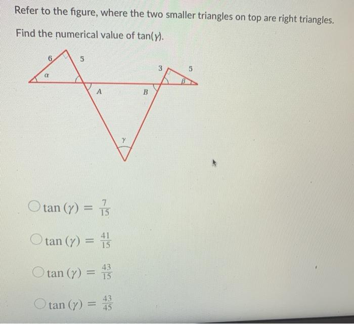 Solved Refer to the figure, where the two smaller triangles | Chegg.com