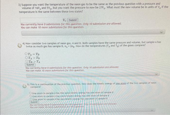Solved Suppose you have n-moles of a sample of neon which | Chegg.com
