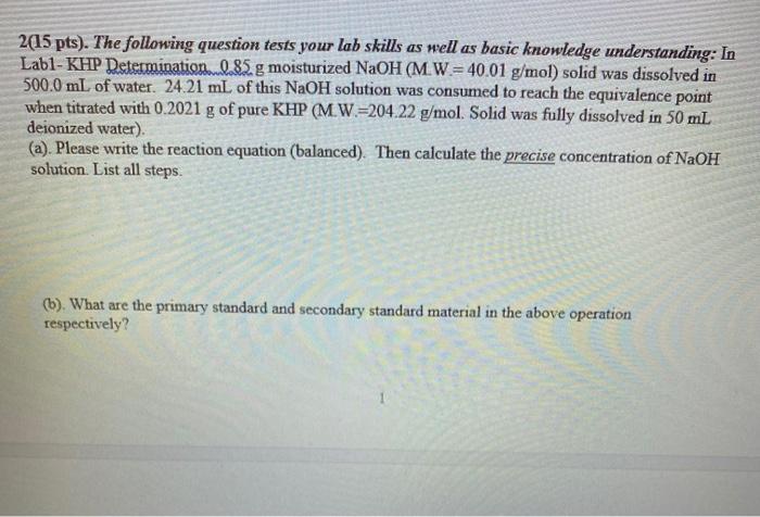 Solved 2 15 Pts The Following Question Tests Your Lab