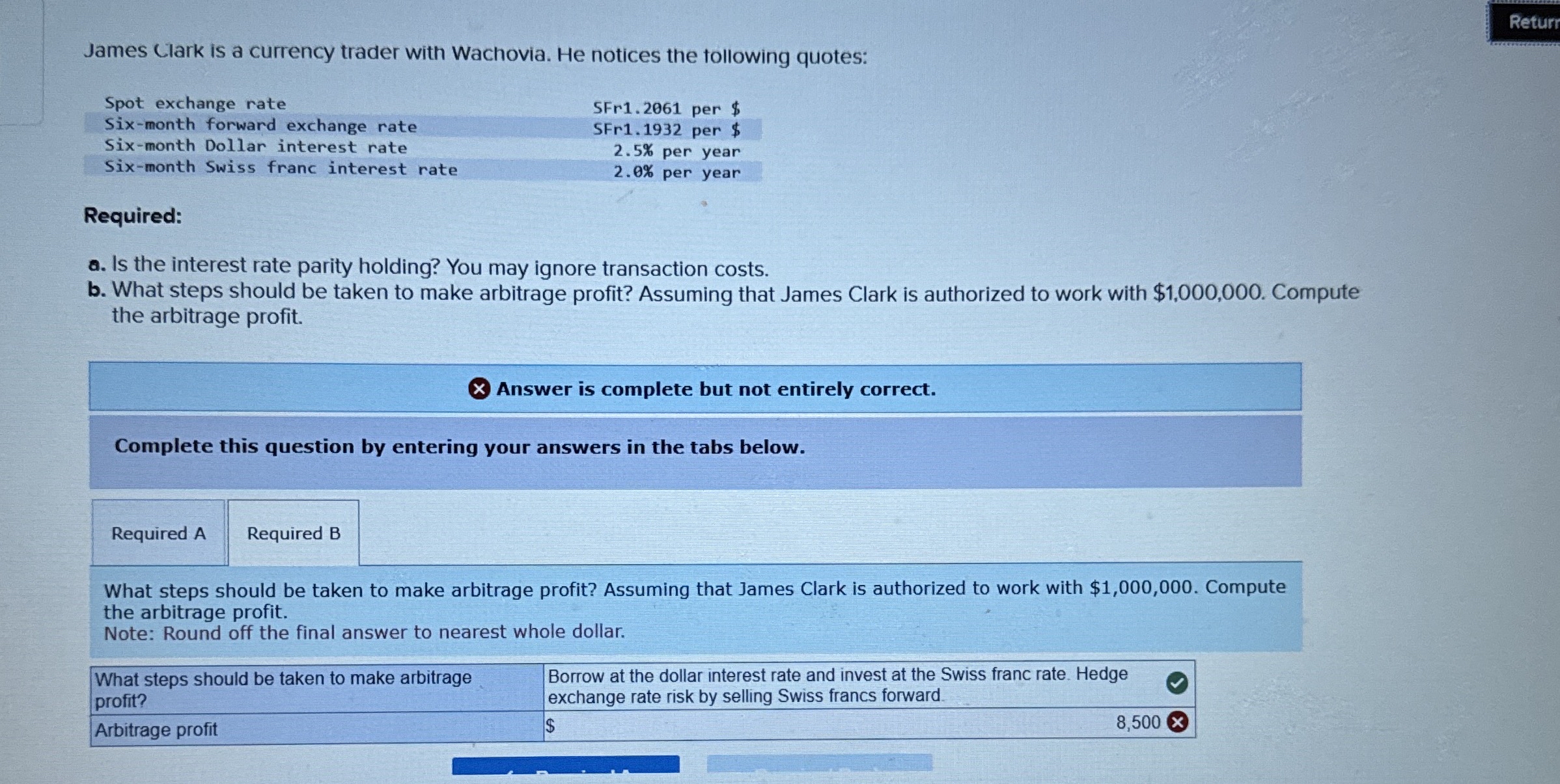 Solved James Clark is a currency trader with Wachovia. He | Chegg.com