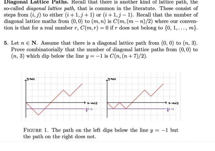 Solved Diagonal Lattice Paths. Recall that there is another | Chegg.com