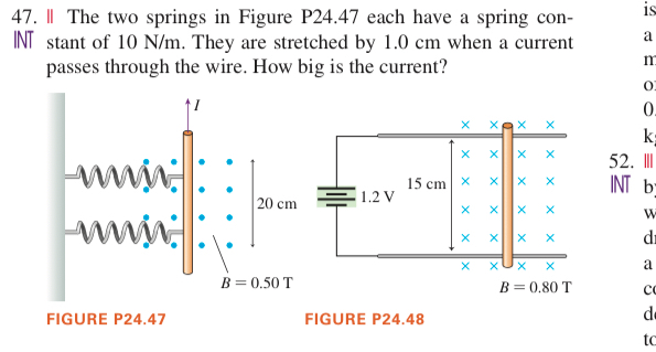 Solved I| ﻿The two springs in Figure P24.47 ﻿each have a | Chegg.com