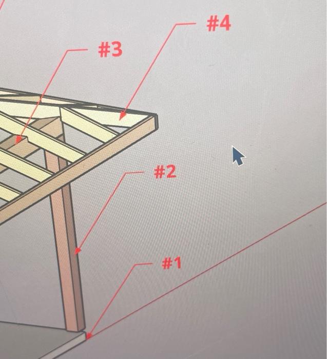 Solved [Choose] main roof rafter post or column sill plate | Chegg.com