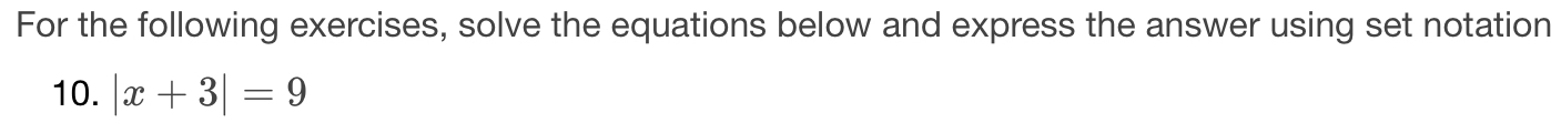 Solved For the following exercises, solve the equations | Chegg.com