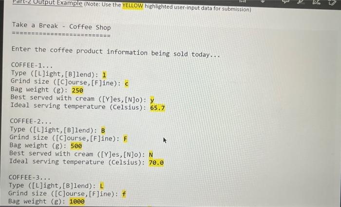 Solved 2. Code your solution to Part-2 in the provided | Chegg.com
