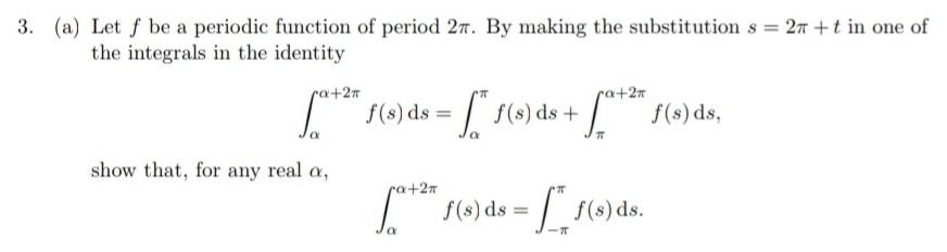 Solved Prove only using the substitution given, and | Chegg.com