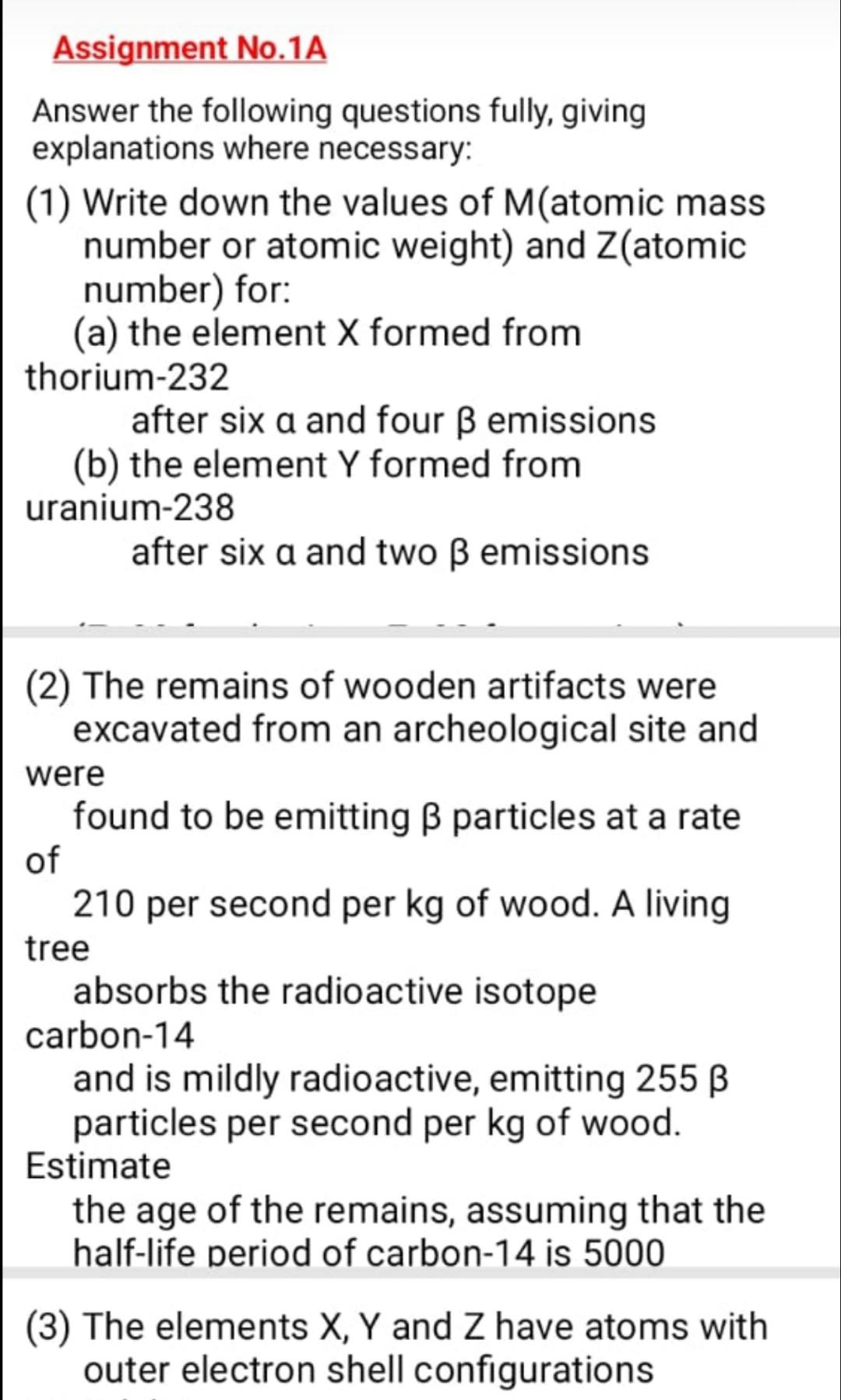 [Solved]: Assignment No.1A Answer the following qu