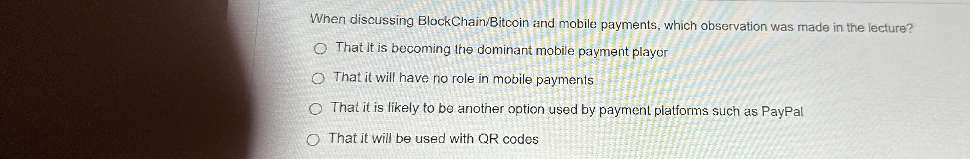 Solved When discussing BlockChain/Bitcoin and mobile | Chegg.com