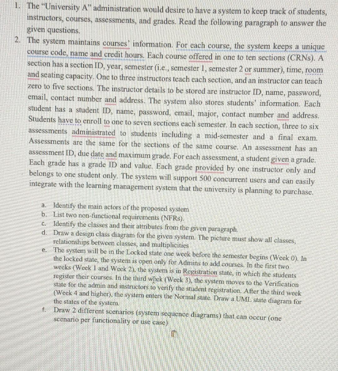 Solved 1. The “University A” administration would desire | Chegg.com