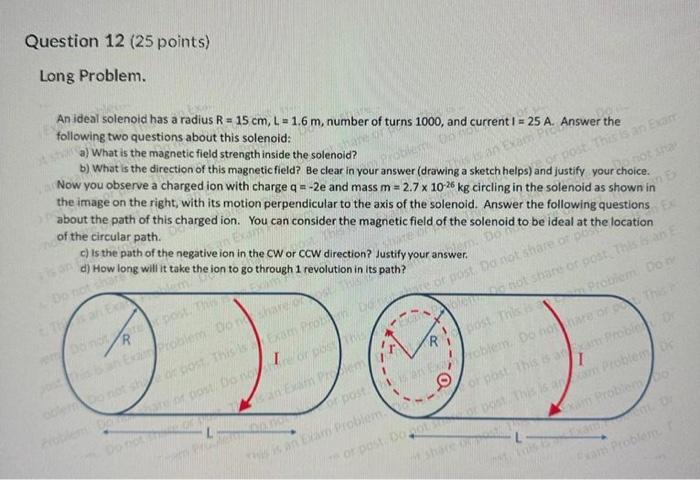 Solved An ideal solenoid has a radius R=15 cm,L=1.6 m, | Chegg.com