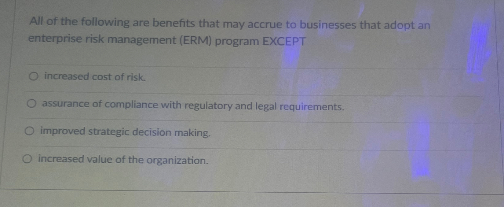 Solved All of the following are benefits that may accrue to | Chegg.com