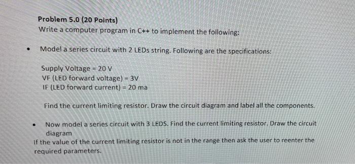 Solved Problem 5 0 20 Points Write A Computer Program In