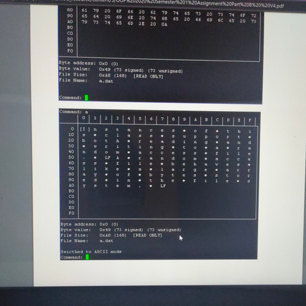 Solved 1GB = 20 Task 1 Create a class HexEditor and create a | Chegg.com