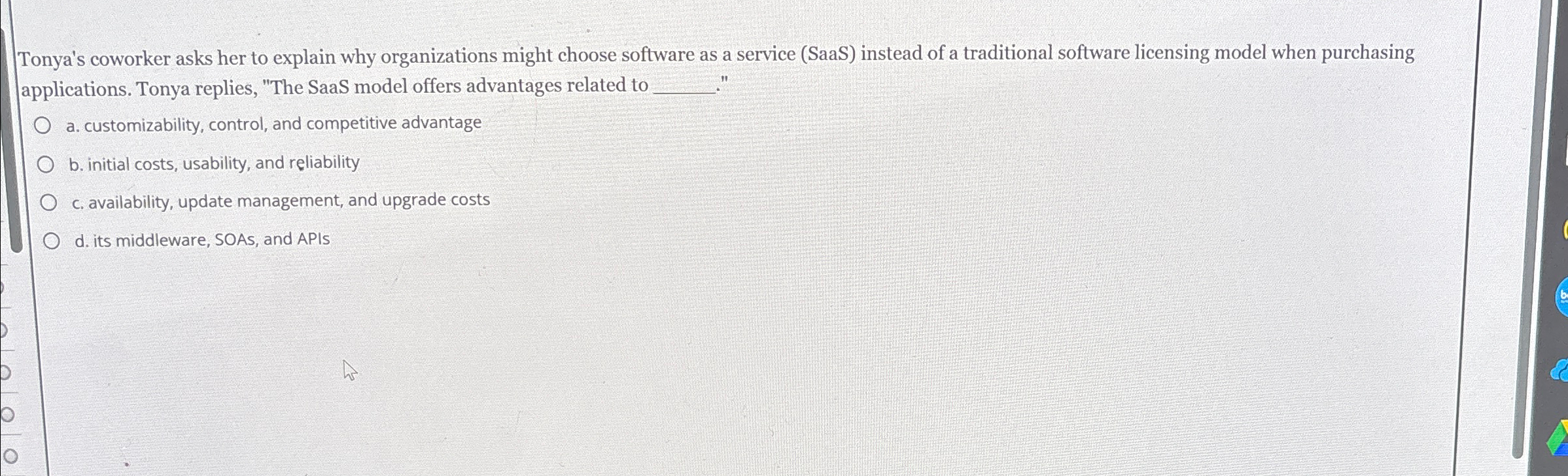 Solved Tonya's coworker asks her to explain why | Chegg.com