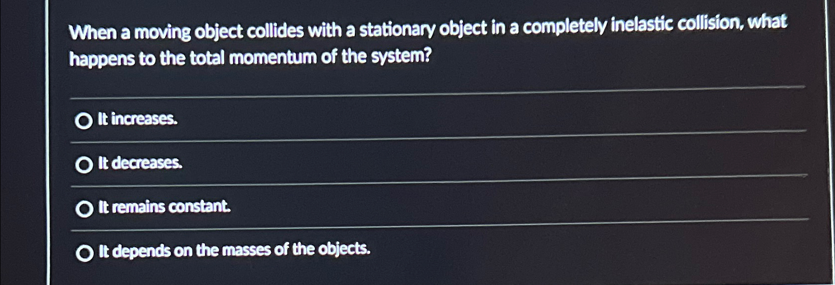 Solved When a moving object collides with a stationary | Chegg.com