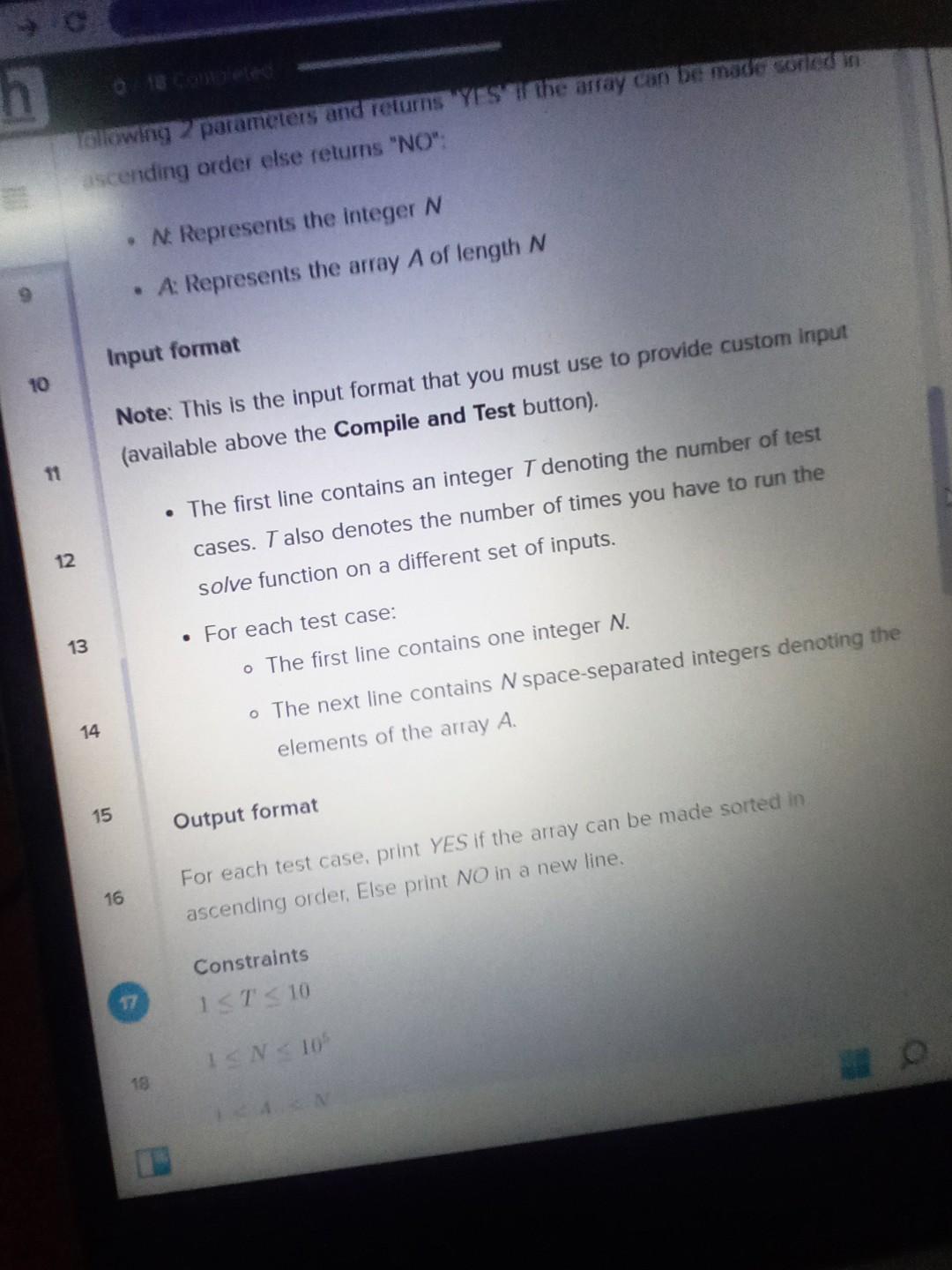 You are given the following: - An Integer N - An | Chegg.com