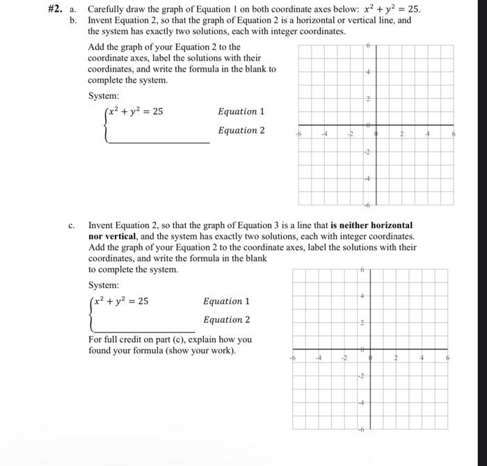 Solved 6 #2. a. Carefully draw the graph of Equation 1 on | Chegg.com