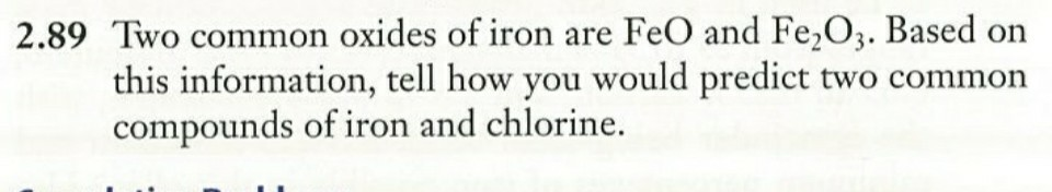 Solved 2.89 Two common oxides of iron are FeO and Fe2O3. | Chegg.com
