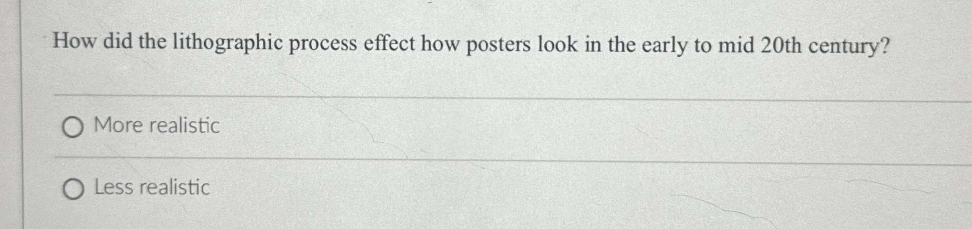 Solved How did the lithographic process effect how posters | Chegg.com