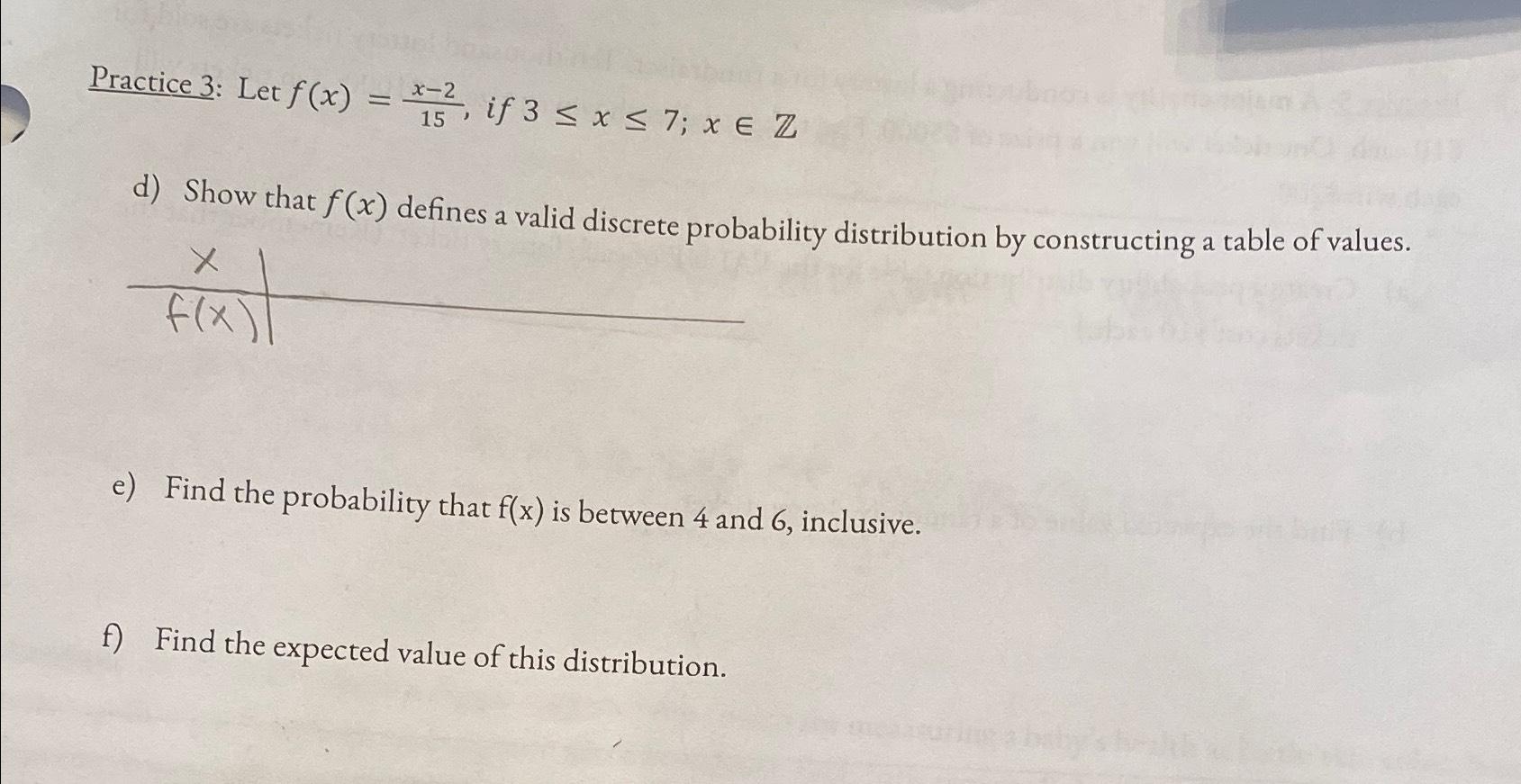 Solved find the probability that f(x) ﻿is between 4 ﻿and 6, | Chegg.com
