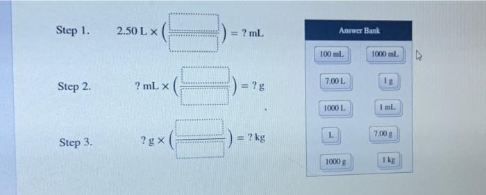 Solved SWET Suppose you have 2.50 L of a substance with a | Chegg.com