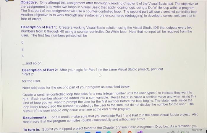 Solved ...and so on... Description of Part 2: After your | Chegg.com