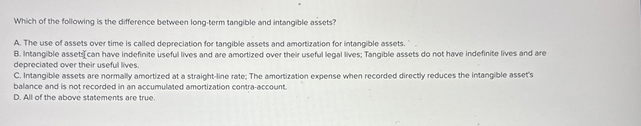 Solved Which of the following is the difference between | Chegg.com